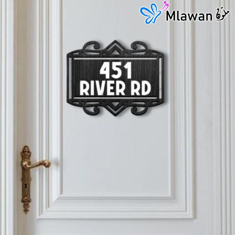 custom wooden door nameplate | engraved house number plaque ...
