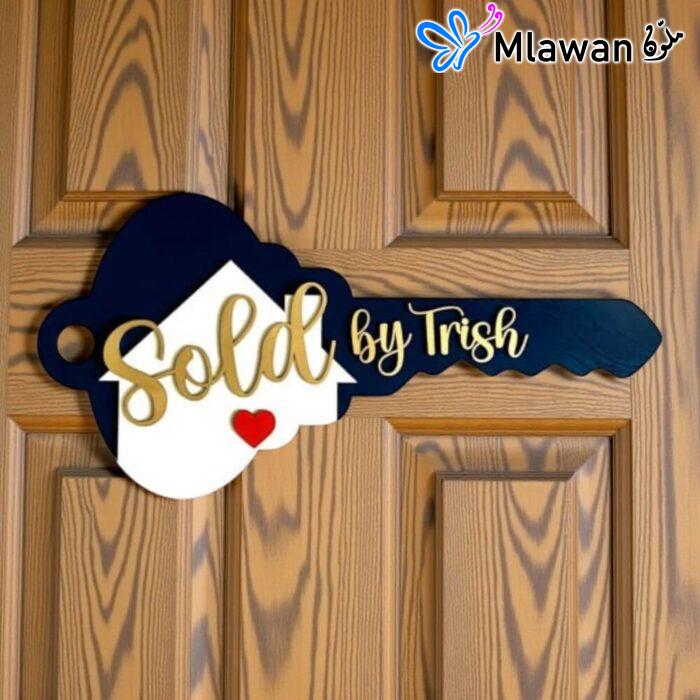 Key Shaped Sign | Home Sweet Home GiftReal Estate Prop Gift ...